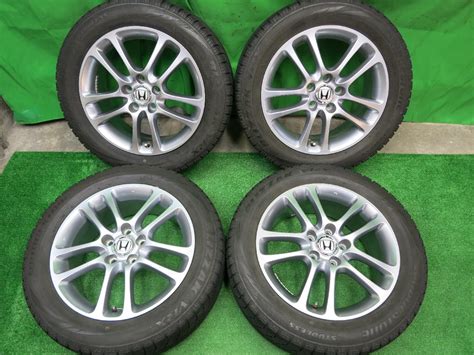 【やや傷や汚れあり】キレイ★ホンダ 純正 Modulo 215 55r17 スタッドレス ブリヂストン ブリザック Vrx モデューロ 17