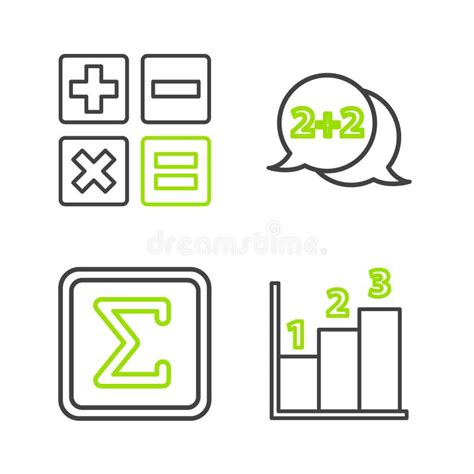 Set Line Graph Schedule Chart Diagram Sigma Symbol Equation