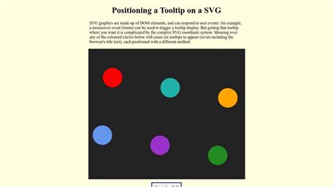 Positioning A Tooltip On An Svg