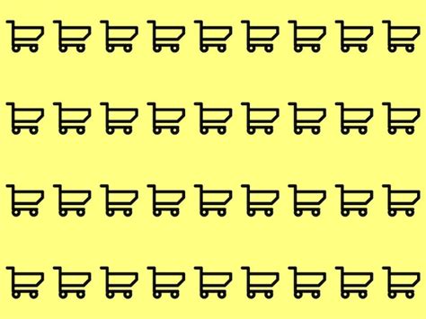 Premium Vector Shopping Cart Pattern Background Element Design