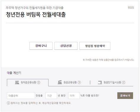 Kb월세보증금 대출 청년전용 버팀목 전월세대출 조건및 신청방법 실검뉴스