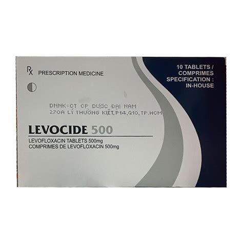 Levocide 500 Hộp 10 Viên Điều Trị Viêm Nhiễm