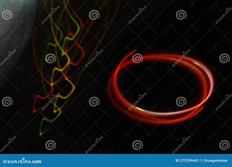 Abstract Background Light Tracks Using Icm Technique Stock Image