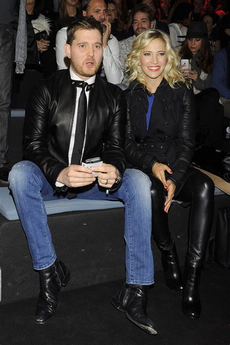 Photo Michael Bublé et sa femme Luisana Lopilato au défilé David Delfin à Madrid le février