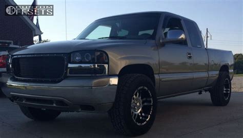Wheel Offset 2000 Gmc Sierra 1500 Aggressive 1 Outside Fender Leveling