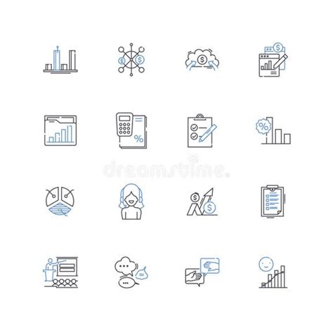 Rating Line Icons Collection Evaluation Ranking Assessment Scoring Grading Review