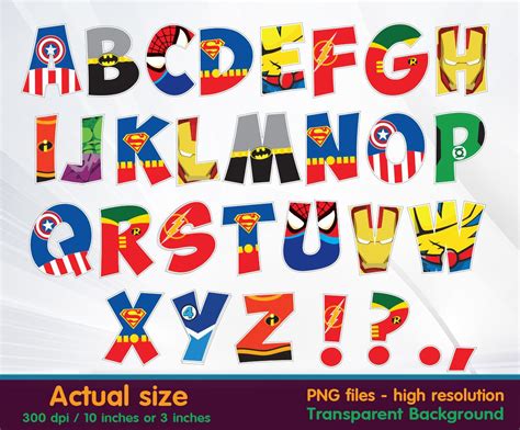 Superhero Alphabet Superhero Birthday Superhero Letter Superhero