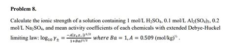 solved problem calculate the ionic strength of a solution containing