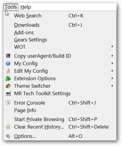 Customize Your Menus In Firefox