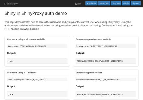 Demos Shinyproxy