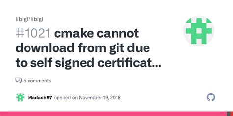Cmake Cannot Download From Git Due To Self Signed Certificate Issue