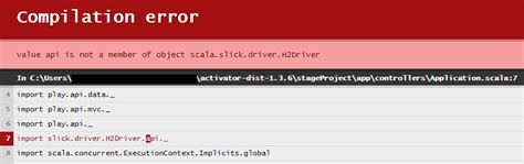 Playframework 2 0 Problems When Importing Slick Stack Overflow
