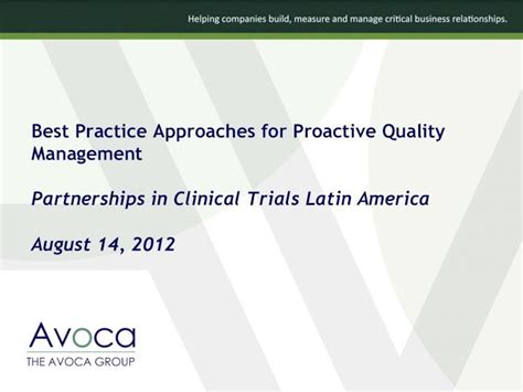 pdf best practice approaches for proactive quality management