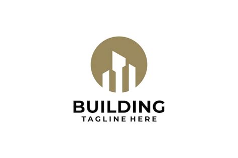 Premium Vector Negative Space Building Logo Design Icon