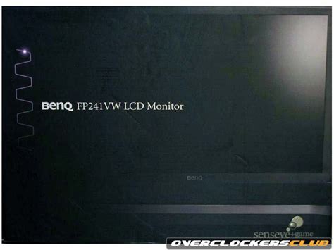 BenQ FP VW In Widescreen LCD Monitor Overclockers Club