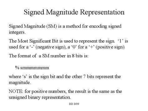 Signed Magnitude Representation