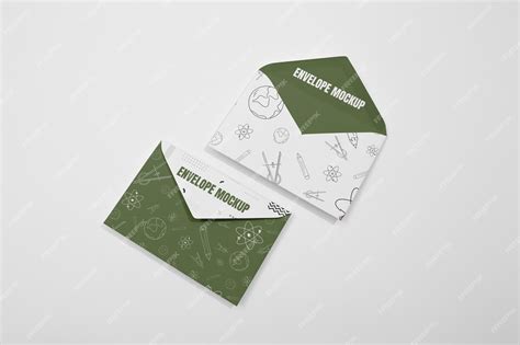 Premium Psd Empty Envelopes Arrangement Mockup