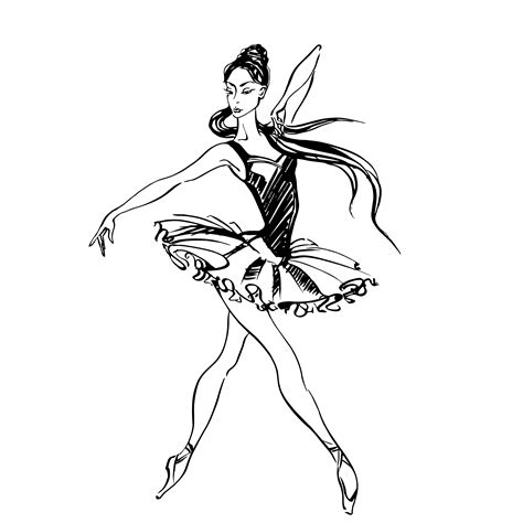 Dancing Ballerina Ballet Graphics Dancer Vector Illustration