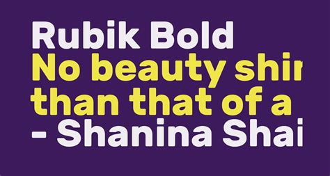Rubik Bold Free Font What Font Is