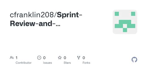 github cfranklin208 sprint review and retrospective