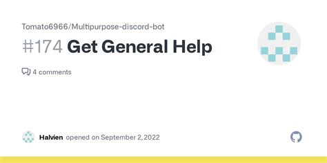 Get General Help Issue 174 Tomato6966 Multipurpose Discord