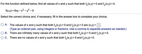 Solved For The Function Defined Below Find All Values Of X