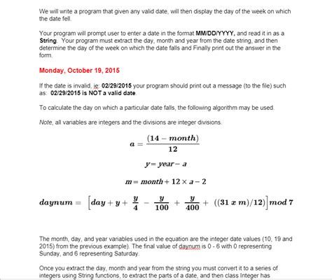Solved We Will Write A Program That Given Any Valid Date
