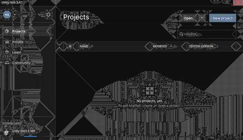 Weird Graphical Glitch In Unity Hub Any Ideas What It Might Be R Unity
