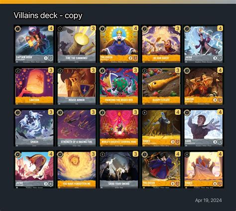 Decks Lorcana Deck Disney Lorcana