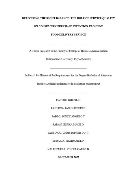 Group 9 Final Thesis Paper Marketing Research Revised Pdf Intention