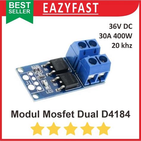 Dual Mosfet Module D4184 36v 30a Switch Trigger Driver Pwm Relay Module