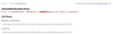 Javascript Unhandled Runtime Error Data Is Undefined In