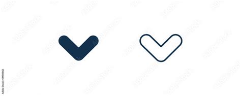 Drop Down Icon Outline And Filled Drop Down Icon From User Interface
