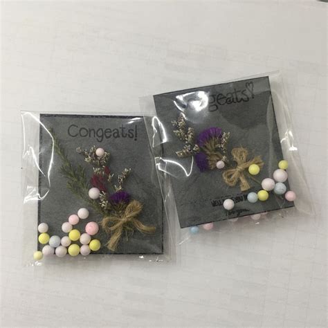 การ์ดดอกไม้แห้ง Card ดอกไม้ไม้แห้ง ของขวัญปัจฉิม ของขวัญให้เพื่อน Shopee Thailand