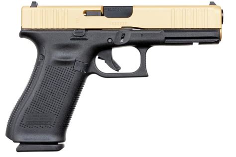 Glock 17 Gen5 Black Gold 9mm 449 Barrel 17 Rounds 492 Gundeals