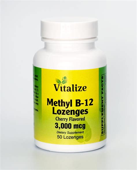 Methyl B 12 Lozenges 3000 Mcg Brain Function Support Vitalize®