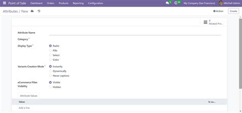 Attributes In Odoo 16 Pos App Odoo V16 Community Edition Book