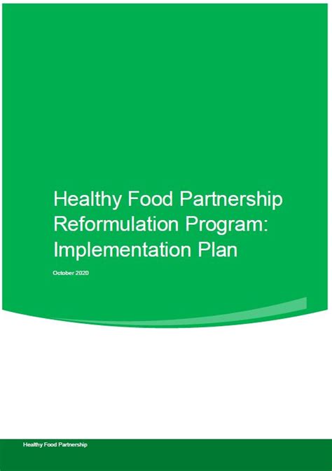 Partnership Reformulation Program Implementation Plan Australian Government Department Of
