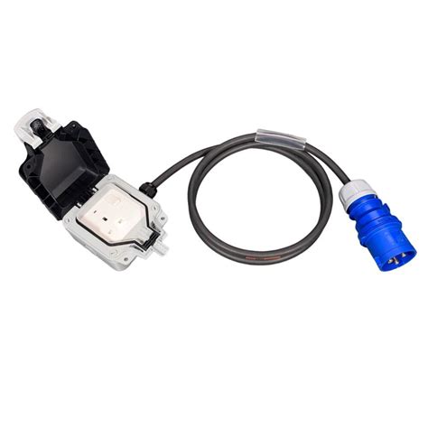 32amp Plug To 13amp 1 Gang Weatherproof Socket Extension Lead Power Shack Shop