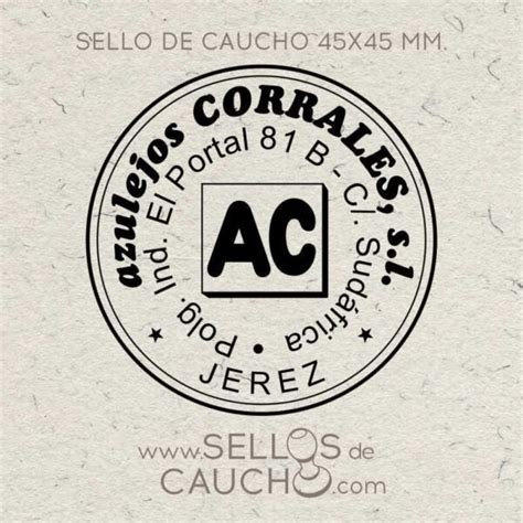 Sello De Caucho Redondo 45 Mm