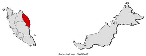 Map Malaysia Pahang Darul Makmur Vector De Stock Libre De Regalías