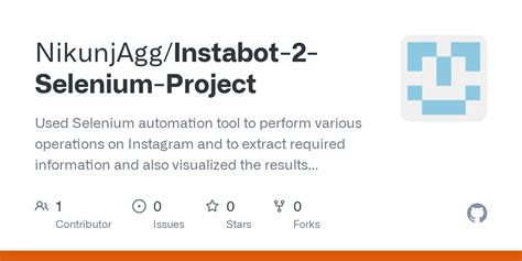 GitHub NikunjAgg Instabot 2 Selenium Project Used Selenium