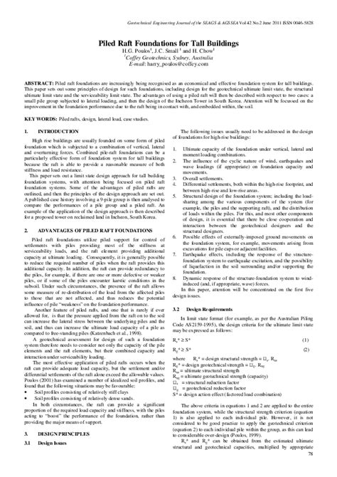 Pdf Piled Raft Foundations For Tall Buildings