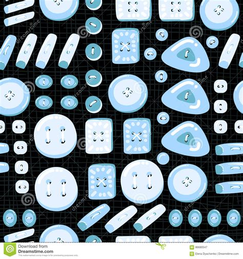 Buttons Seamless Pattern Vector Illustration On A Theme Of Sewi Stock