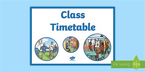 Class Timetable Display Sign Teacher Made Twinkl