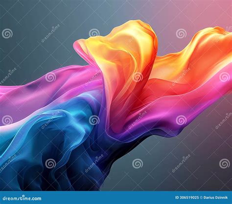 Graphical Representation Of A Coloured Sine Wave Ai Generative Stock Illustration