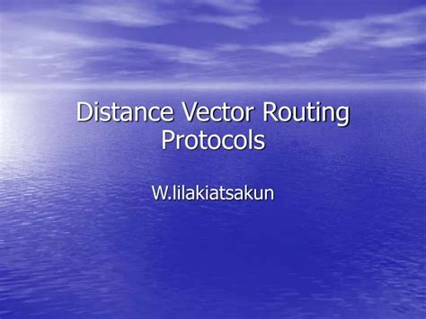 Ppt Distance Vector Routing Protocols Powerpoint Presentation Free Download Id858158