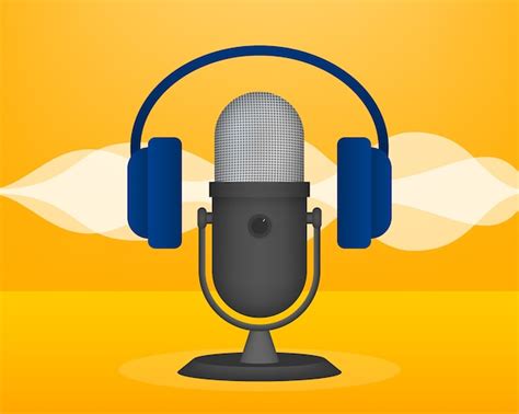 팟 캐스트 일러스트레이션 프리미엄 벡터