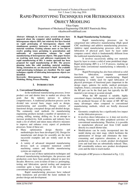 Pdf Rapid Prototyping Techniques For Heterogeneous Object Modeling