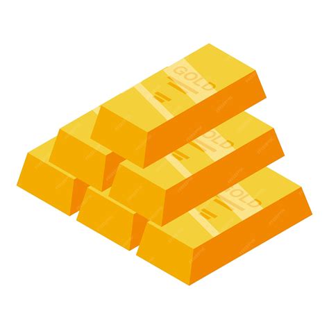Premium Vector Gold Bar Stack Icon Isometric Vector Game Mine Work Cave